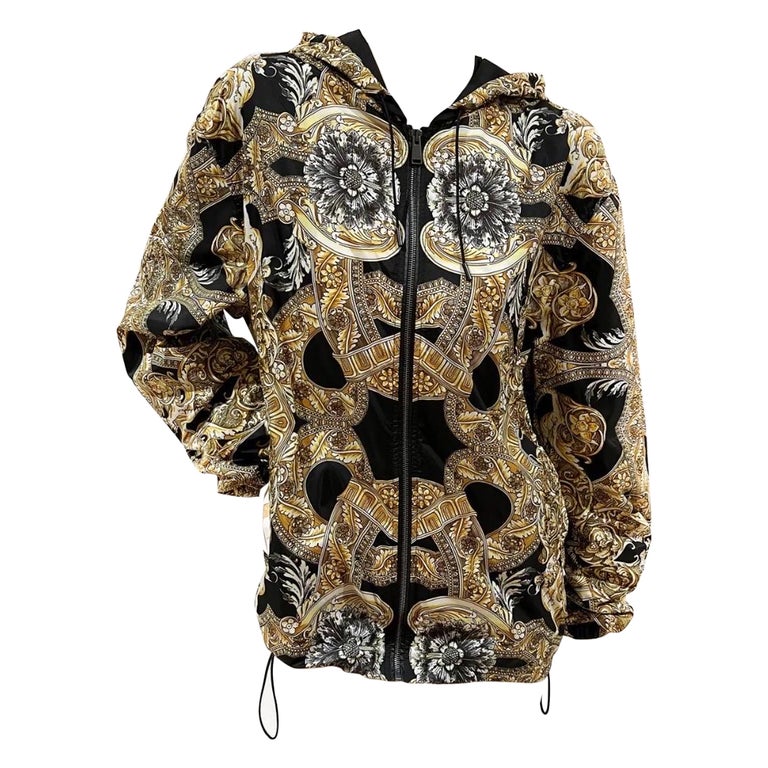 Versace Baroque Hooded Windbreaker Jacket 2017 For Sale at 1stDibs