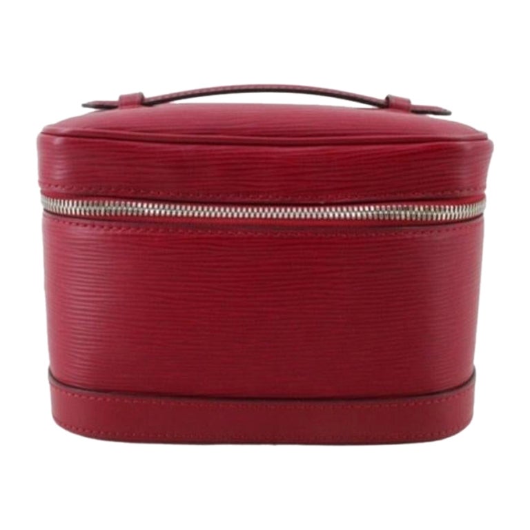 LV Red Epi Leather Nice Vanity Case For Sale at 1stDibs