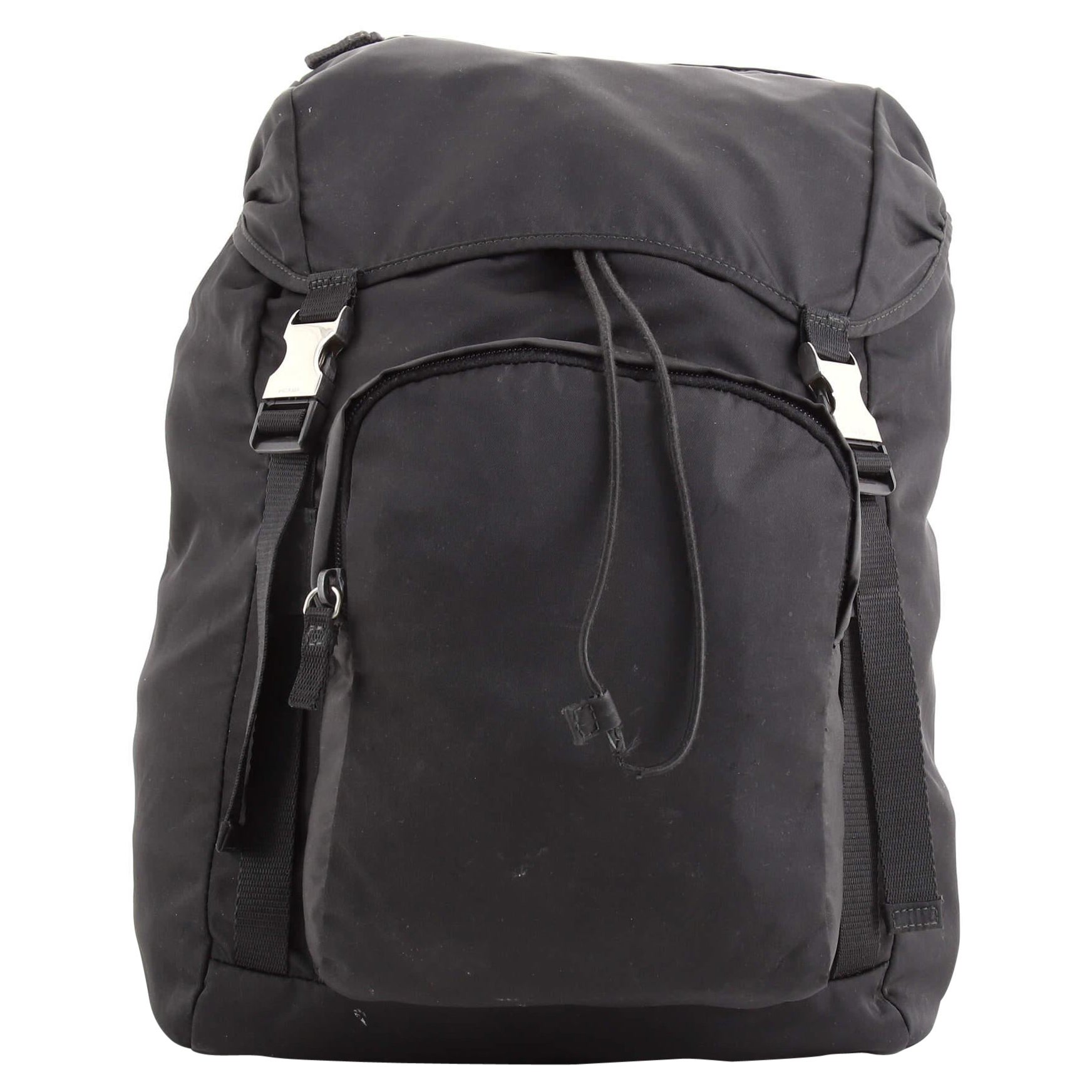 Prada New Vela Backpack Tessuto with Studded Leather at 1stDibs