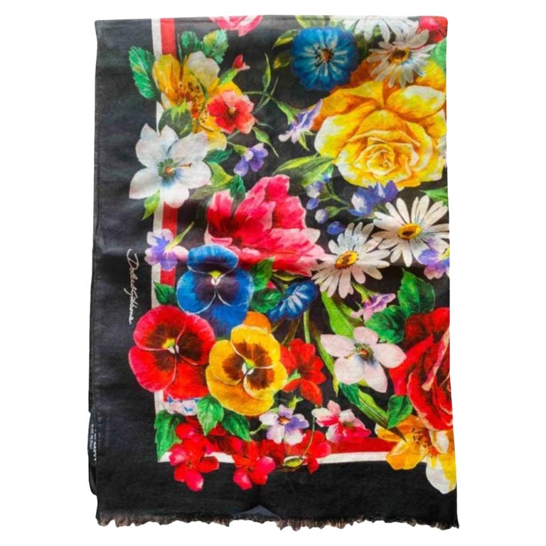 Dolce and Gabbana Multicolour Cotton Floral Women Beach Pareo Beachwear ...