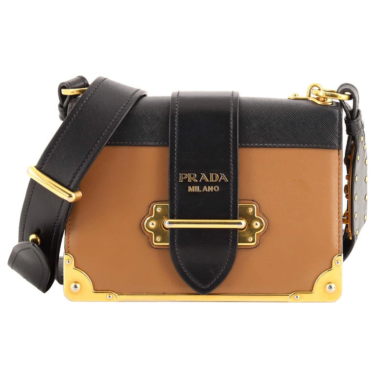 Prada Cahier Crossbody Bag City Calf and Saffiano Small at 1stDibs