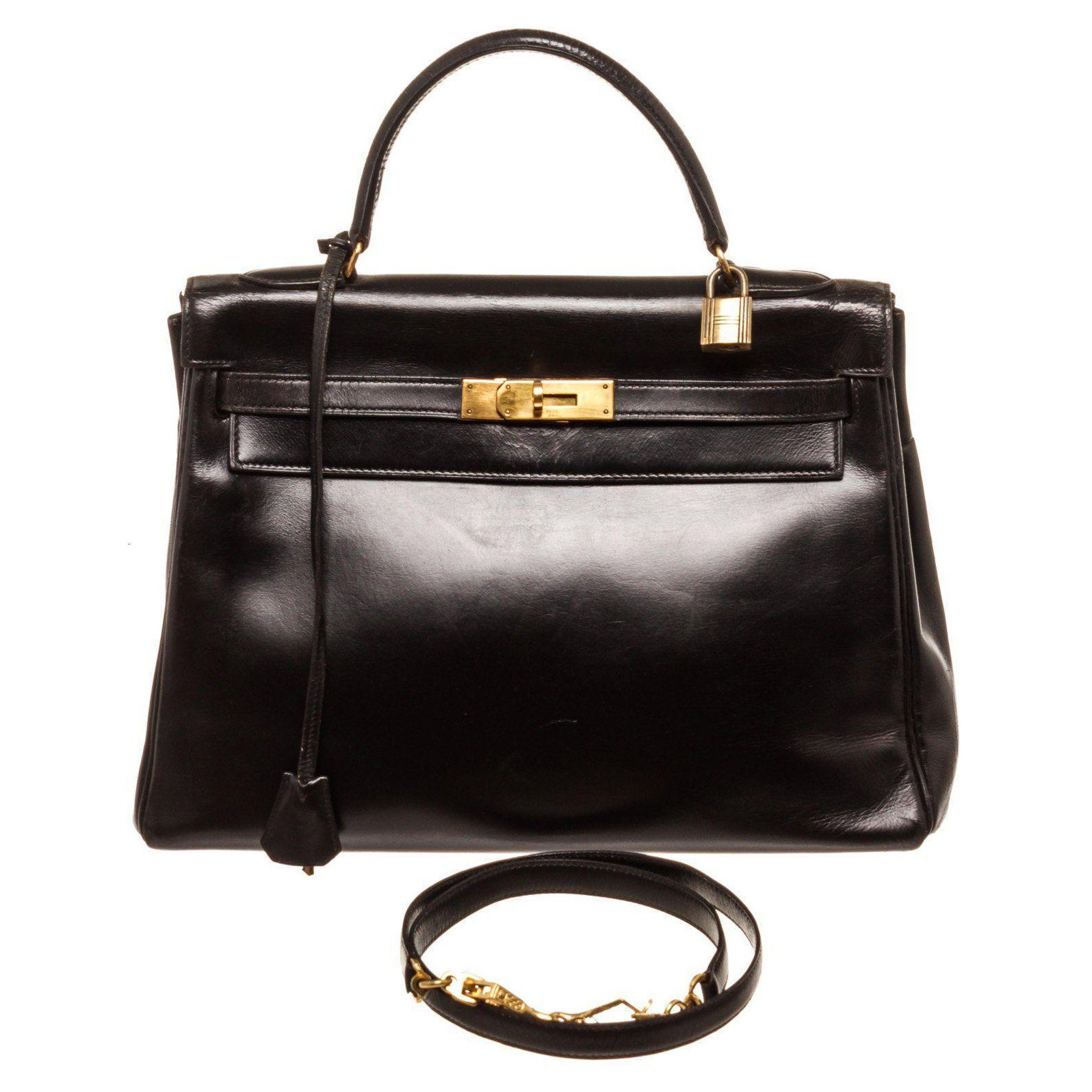 Hermes Black Leather Kelly 32cm Shoulder Bag at 1stDibs | kelly 25 ...