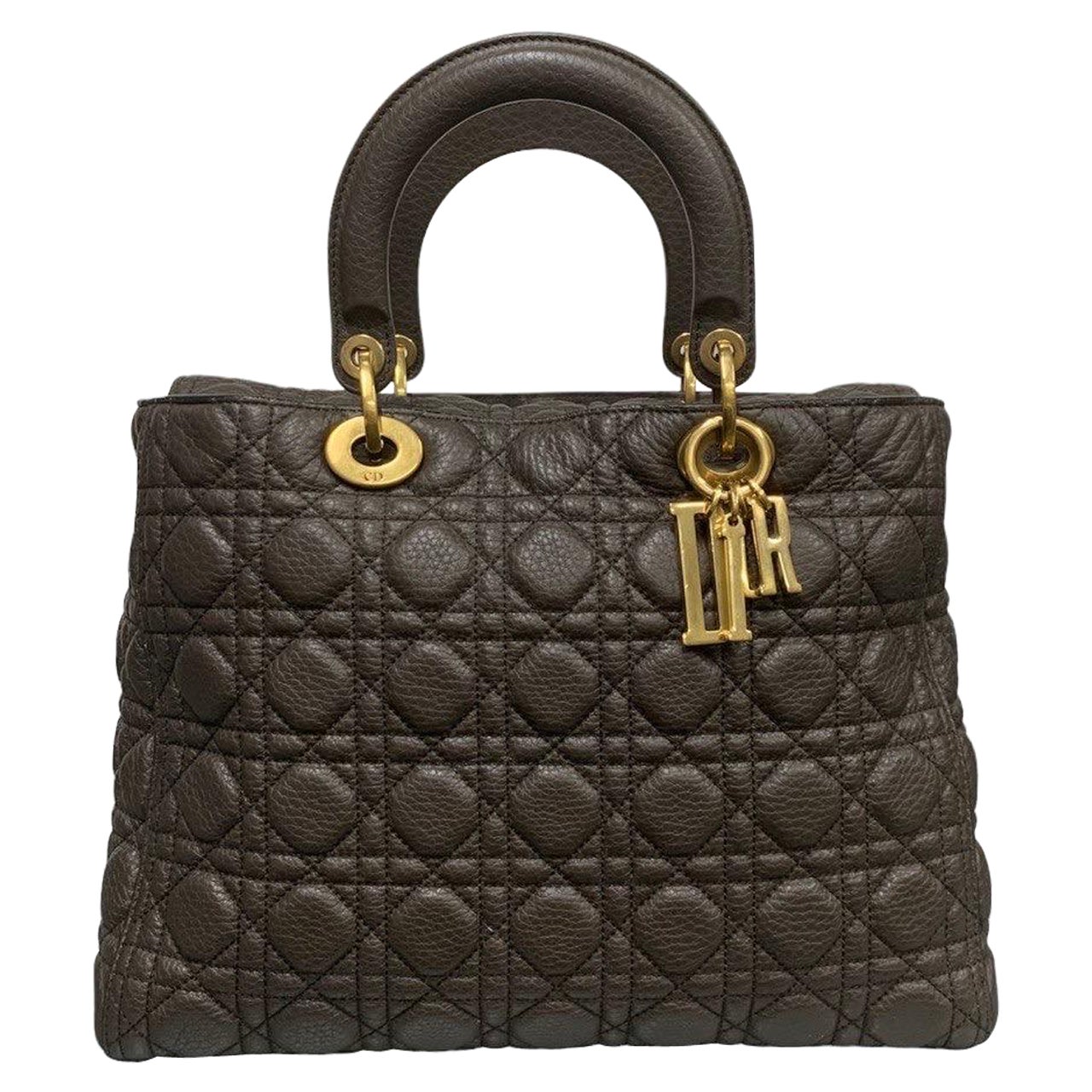 Dior Black Lady Dior Patch Embellished Tote Bag For Sale at 1stDibs