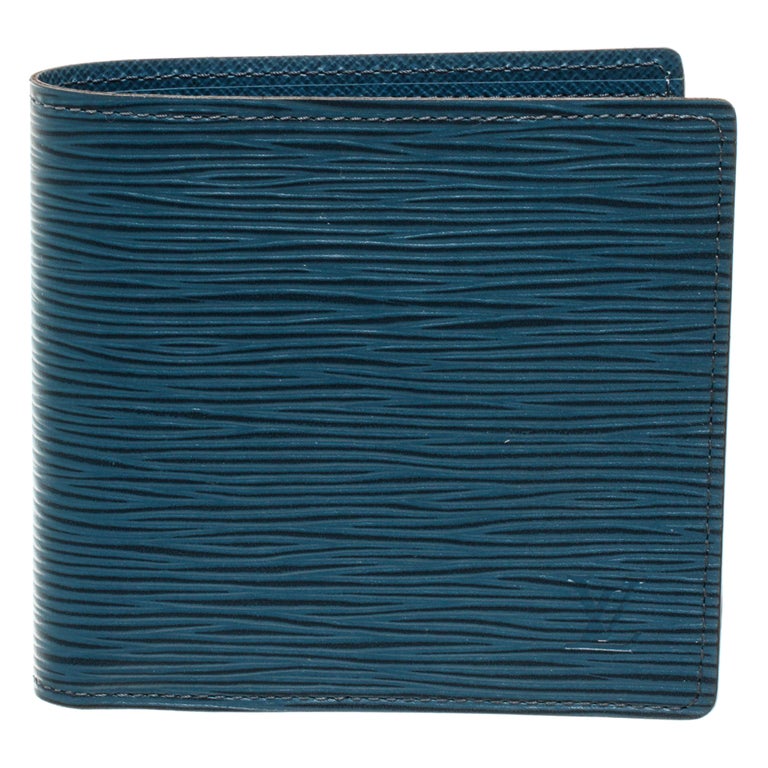 Louis Vuitton Blue Epi Leather Marco Wallet For Sale at 1stDibs