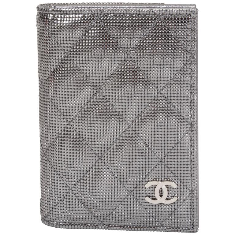 Chanel Metallic Quilted CC Wallet at 1stDibs