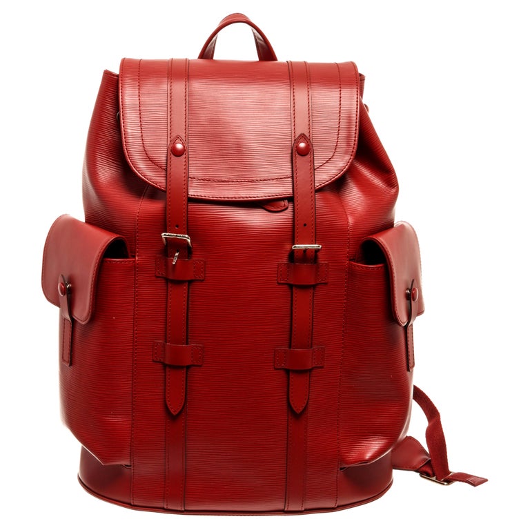 Louis Vuitton Red Epi Leather Christopher PM Backpack Bag For Sale at ...