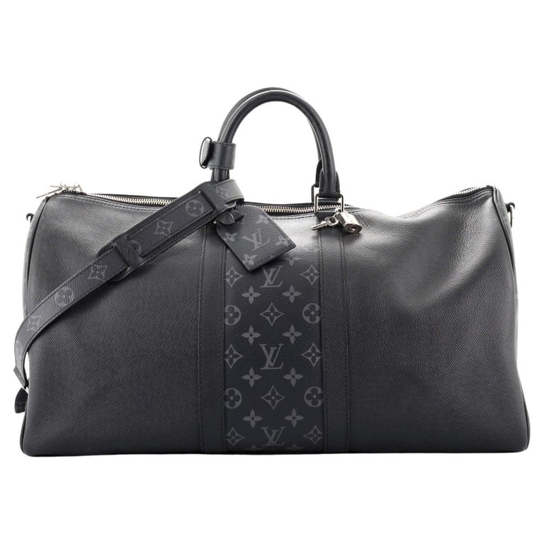 Louis Vuitton Keepall Bandouliere Bag Monogram Taigarama 50 at 1stDibs