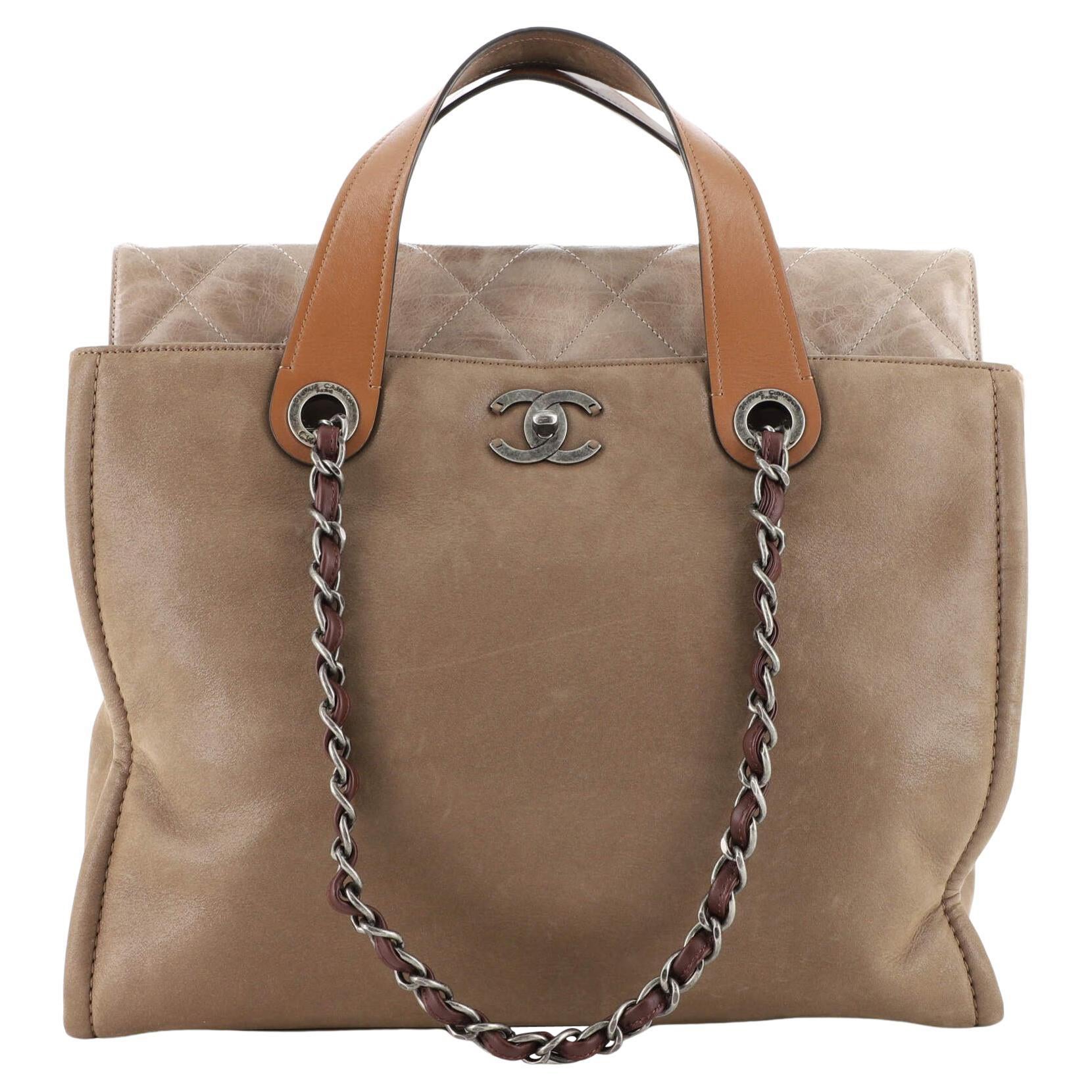 Chanel In the Mix Portobello Soft Tote Quilted Iridescent Calfskin at ...