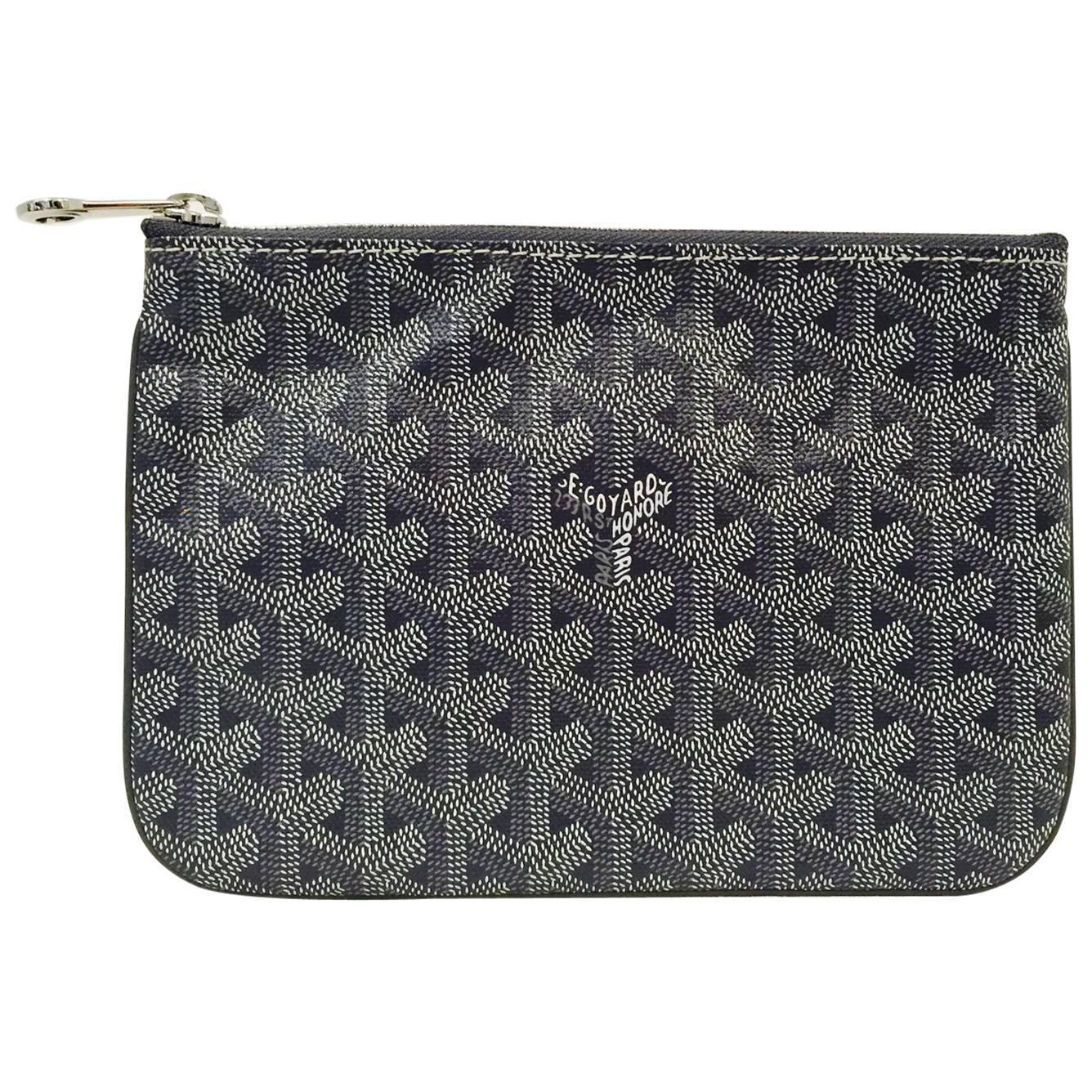 Goyard Grey Goyardine Small Pochette Excellent Condition With Box For ...