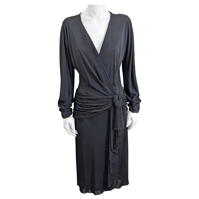 John Anthony Sexy Matte Jersey Wrap Dress For Sale at 1stDibs