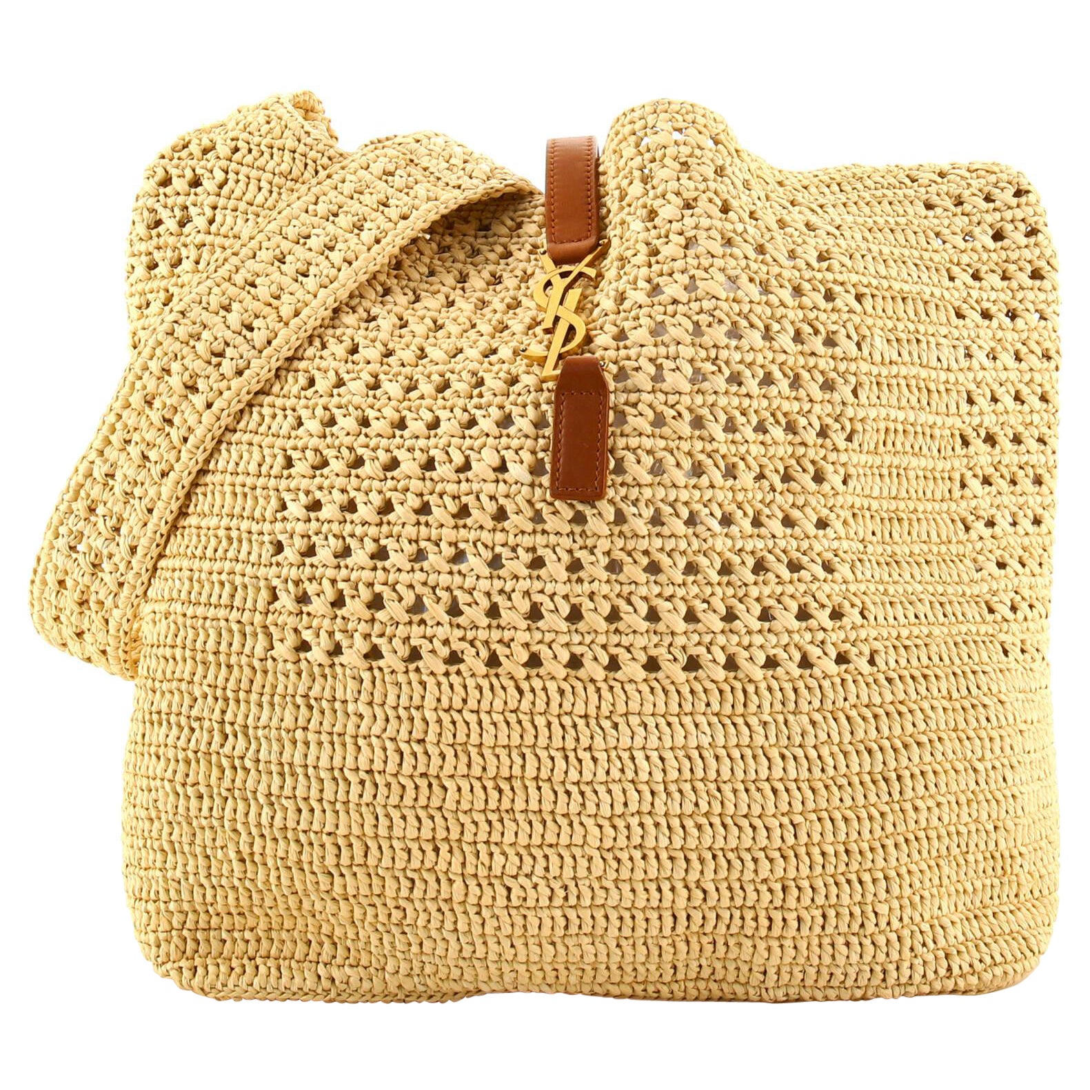 Saint Laurent Classic Hobo Crochet Raffia at 1stDibs | ysl crochet bag ...