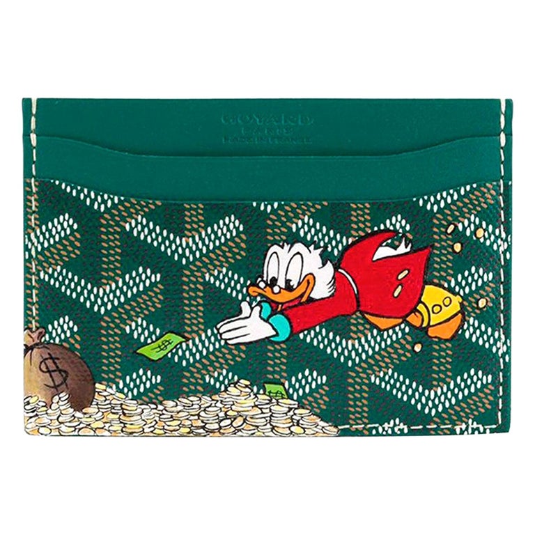 Goyard Green Customized Slotcard Wallet Saint-Sulpice at 1stDibs