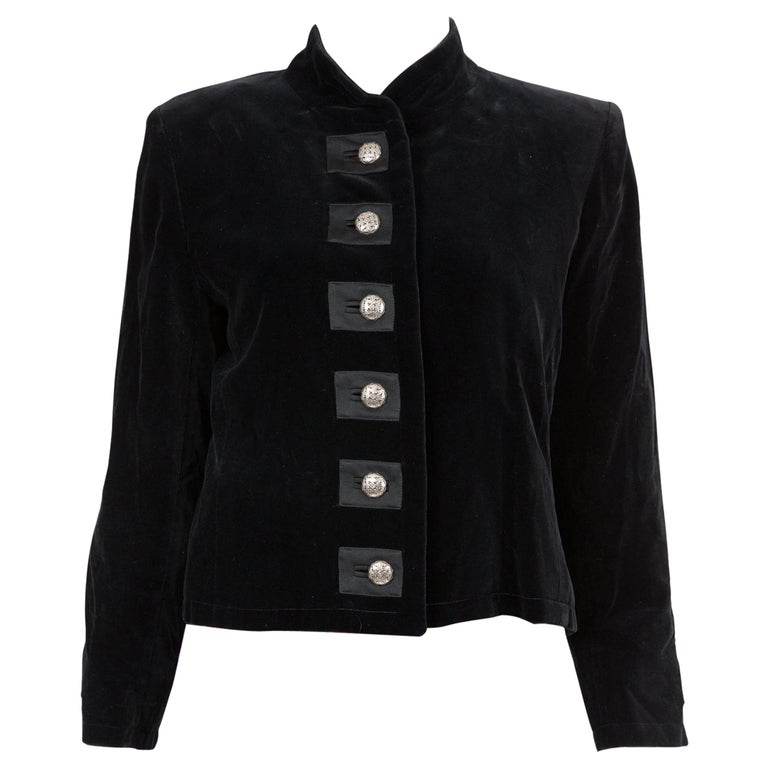 Iconic 1991s Yves Saint Laurent YSL Black Velvet Evening Jacket For ...