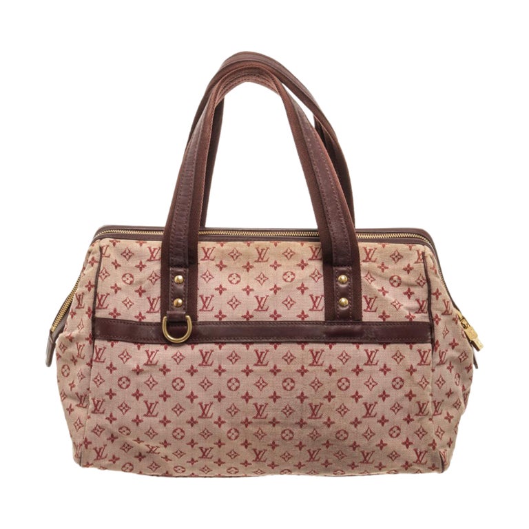 Louis Vuitton Red Monogram Mini Lin Canvas Josephine GM Handbag For ...