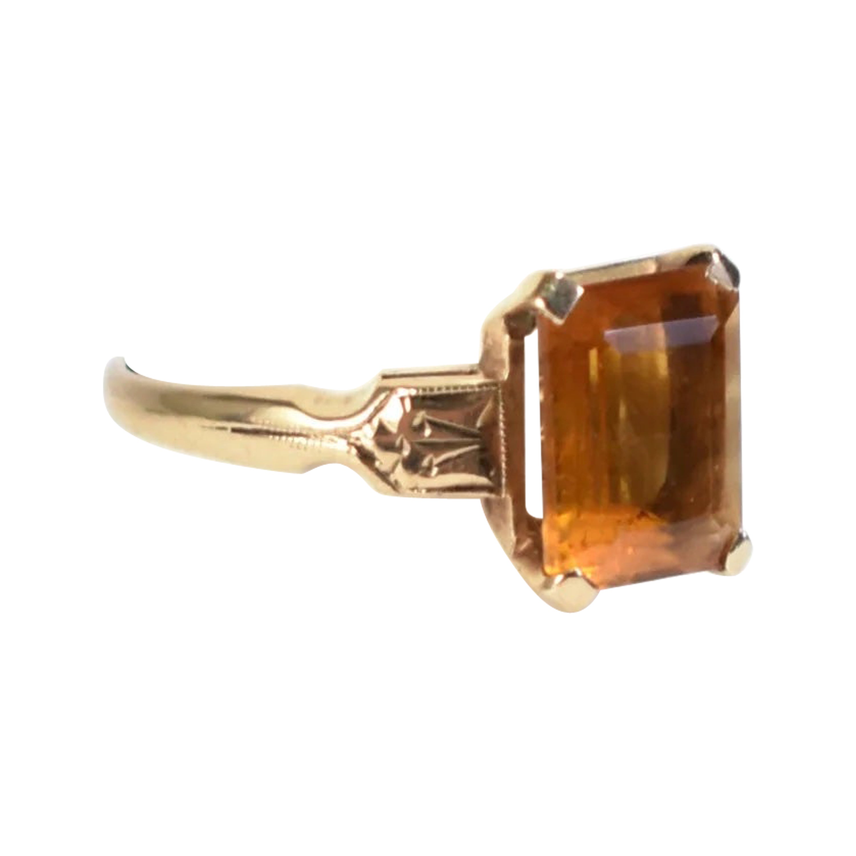 Gold Citrine Ring at 1stDibs