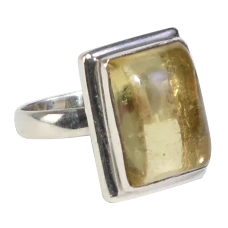 Silver Citrine Ring For Sale at 1stDibs