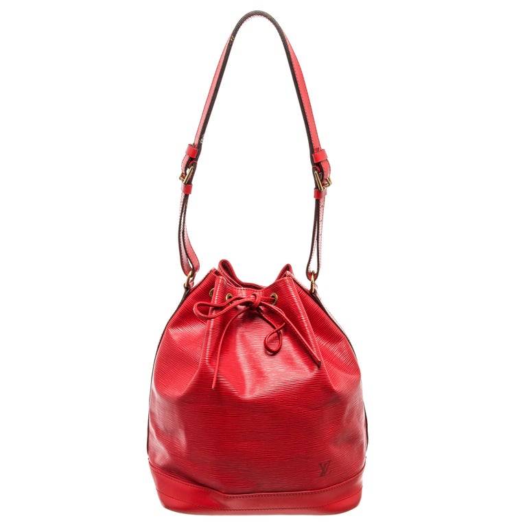 Louis Vuitton Red Epi Leather Noe Bucket Bag For Sale at 1stDibs