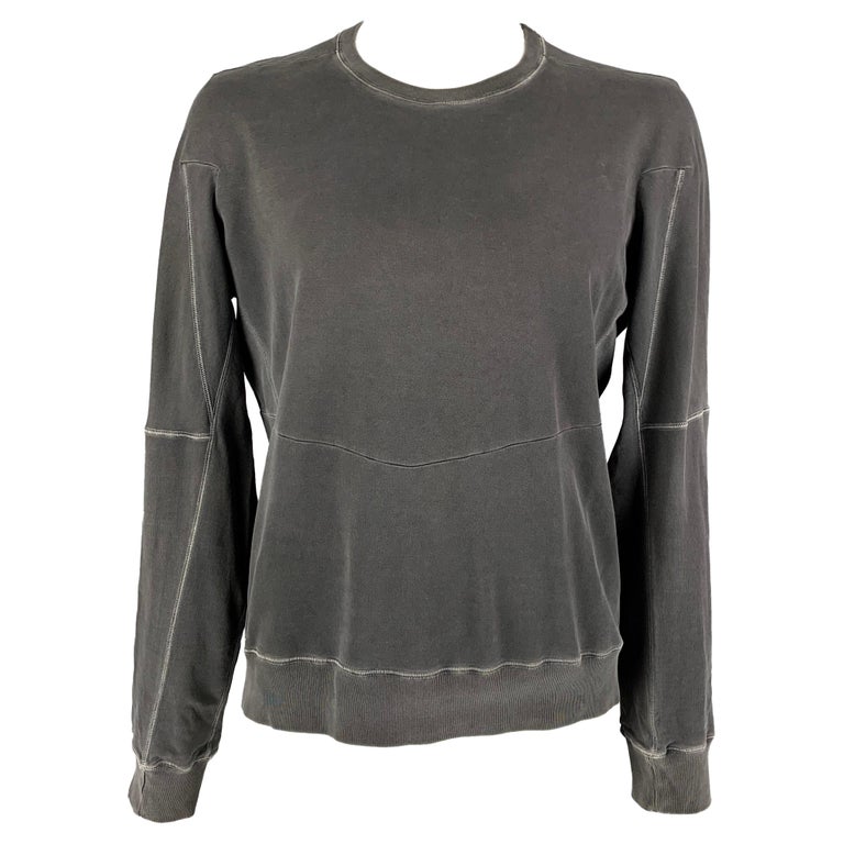 ACRONYM SS 15 Size L Charcoal Wash Cotton Crew-Neck S6-C Sweatshirt For ...