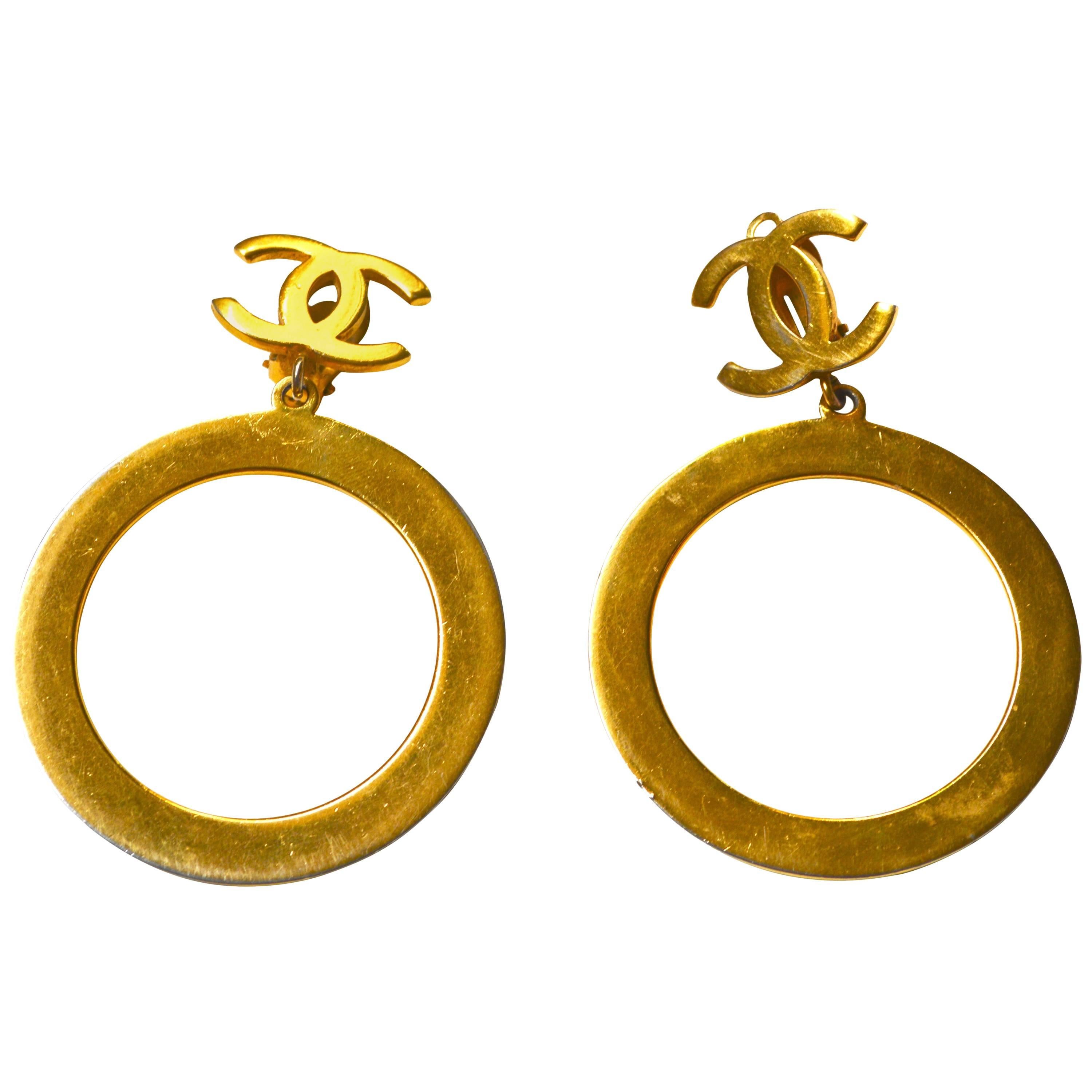 1960s Oversized Chanel Circular Earrings. at 1stDibs | 1960 earrings