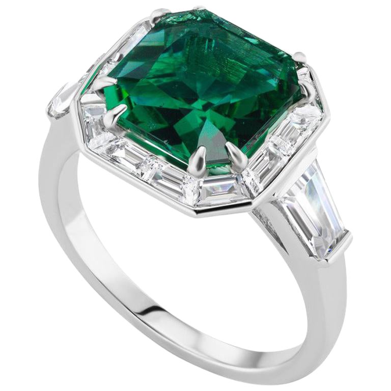 Large Faux Cabochon Emerald Cubic Zirconia Ring at 1stDibs | emerald ...