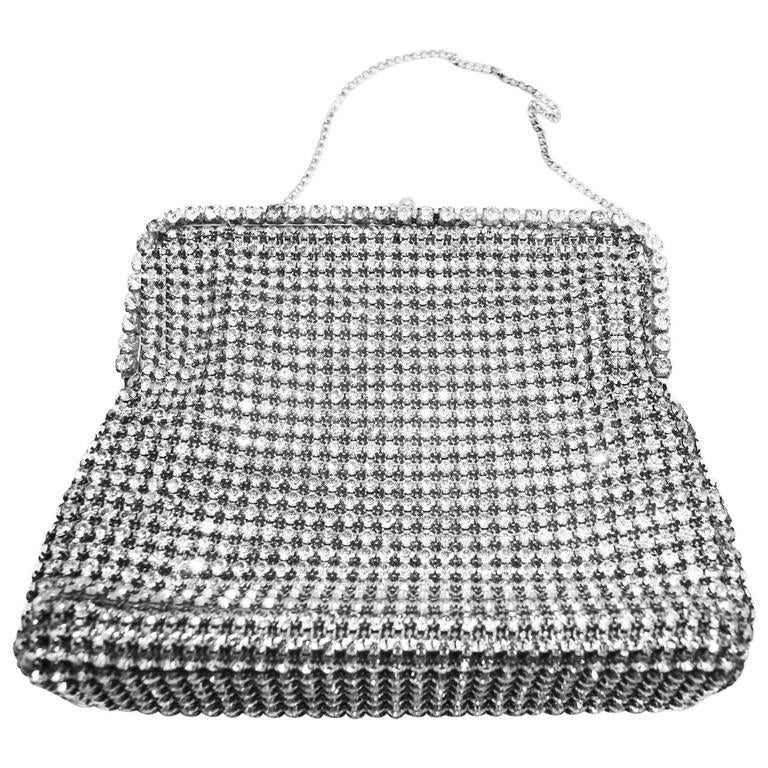 Vintage Custom Made By Calem Rhinestone Evening Clutch at 1stDibs