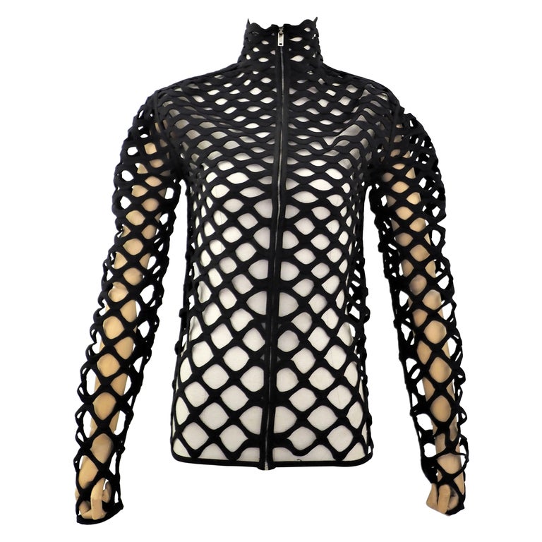 Valentino black see through jacket For Sale at 1stDibs