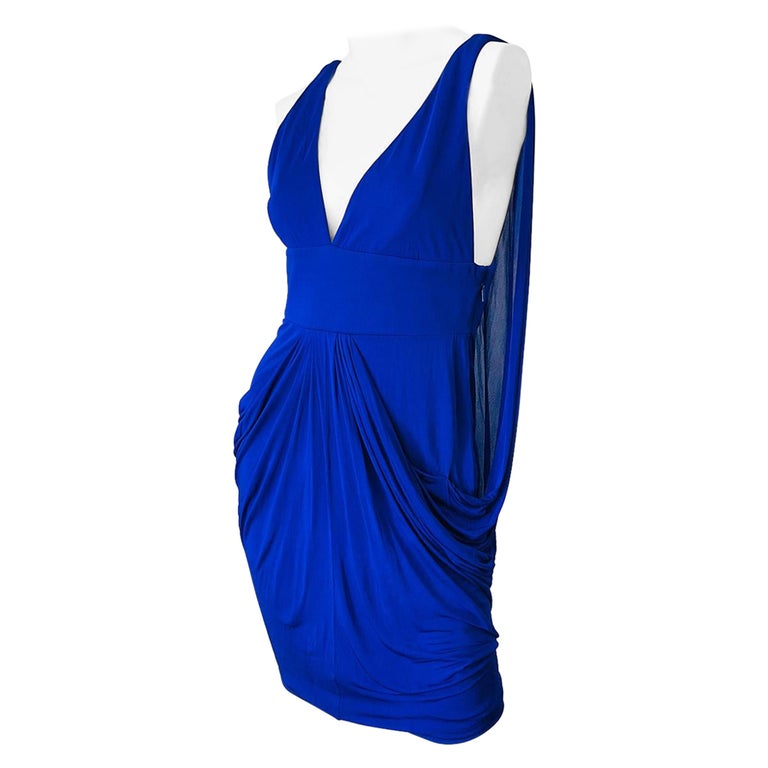 Versace Spring 2008 Runway Purple Blue Cape Back Jersey Avant Garde ...