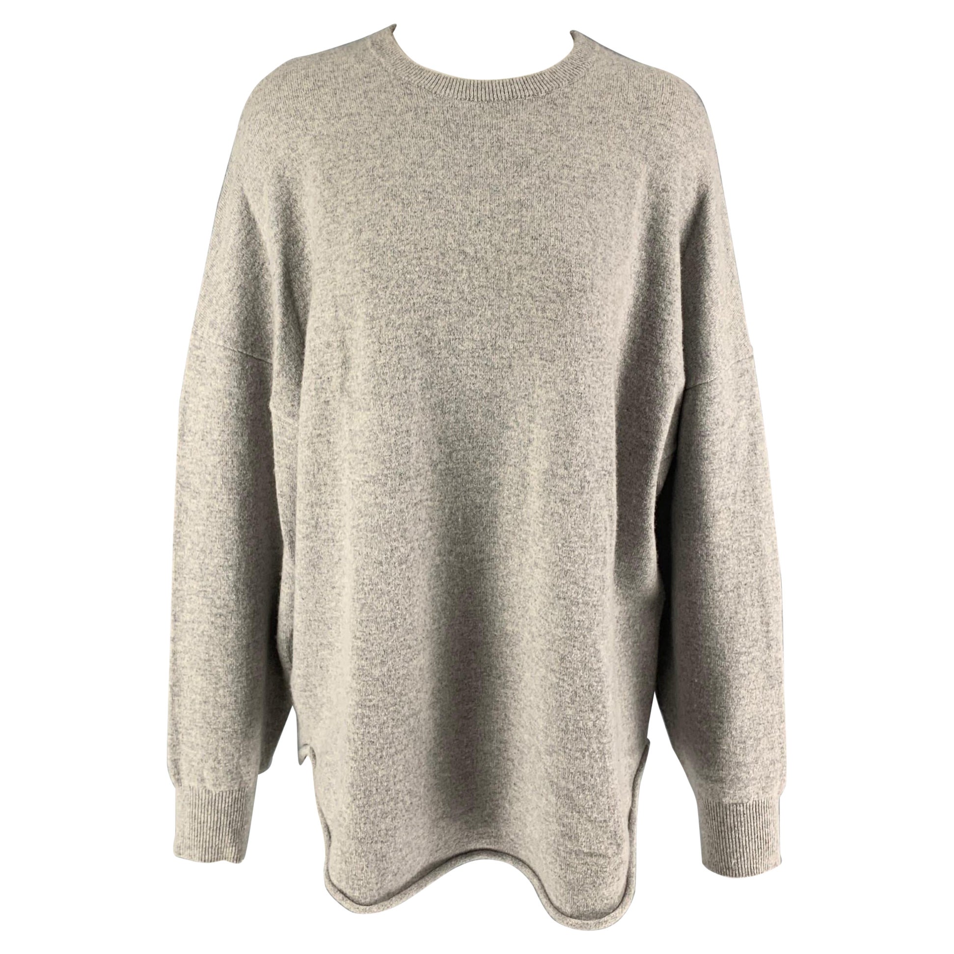EXTREME CASHMERE Size XL Grey Heather Cashmere Blend Oversized Sweater ...