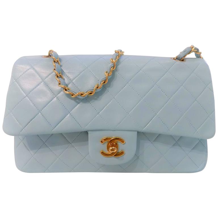 Chanel Light Blue 2.55 Leather Bag at 1stDibs | chanel light blue bag