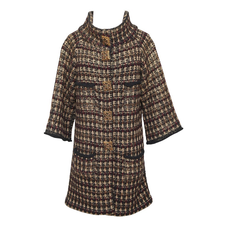 CHANEL Cardigan Jacket Metallic Gold Black Gripoix Buttons Sz 38 2011 ...