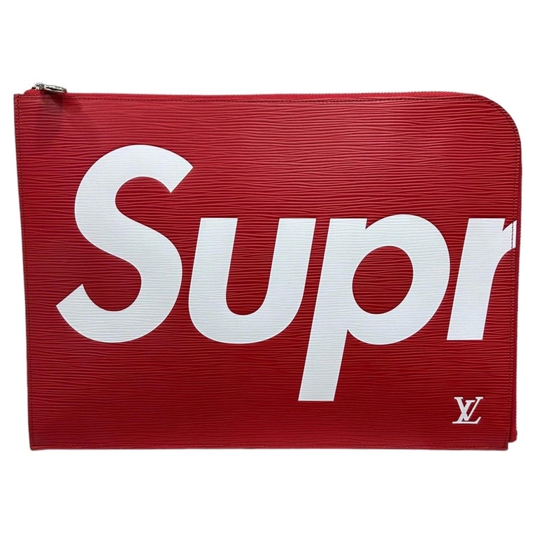 Louis Vuitton Jour Clutch GM x Supreme Limited Edition Red Epi Leather ...