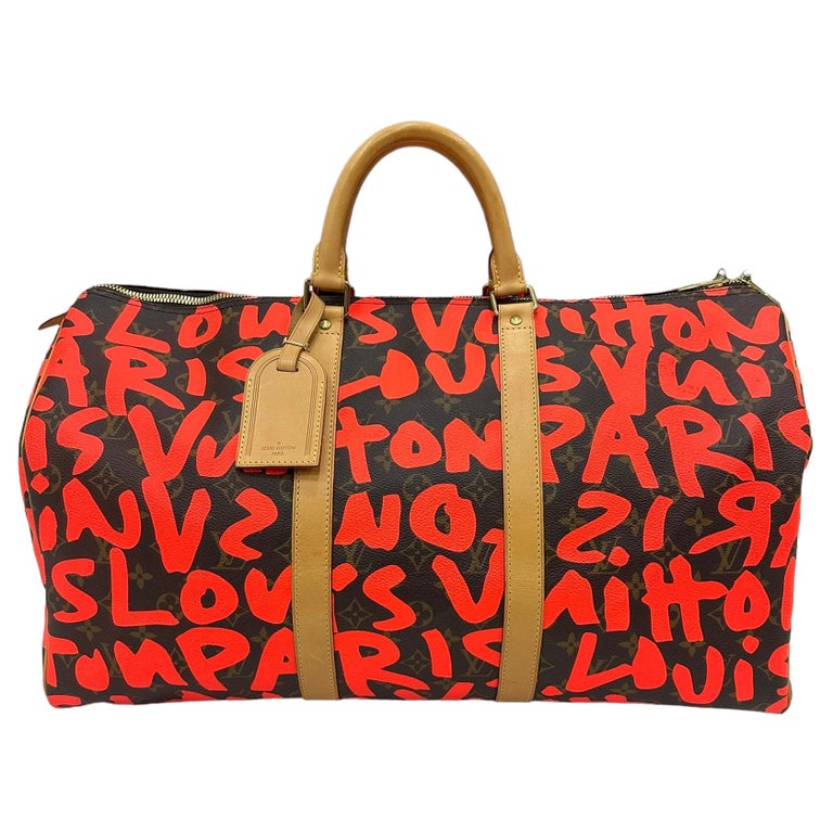 Sac de voyage Lousis Vuitton Keepall 50 x Steven Sprouse En vente sur ...