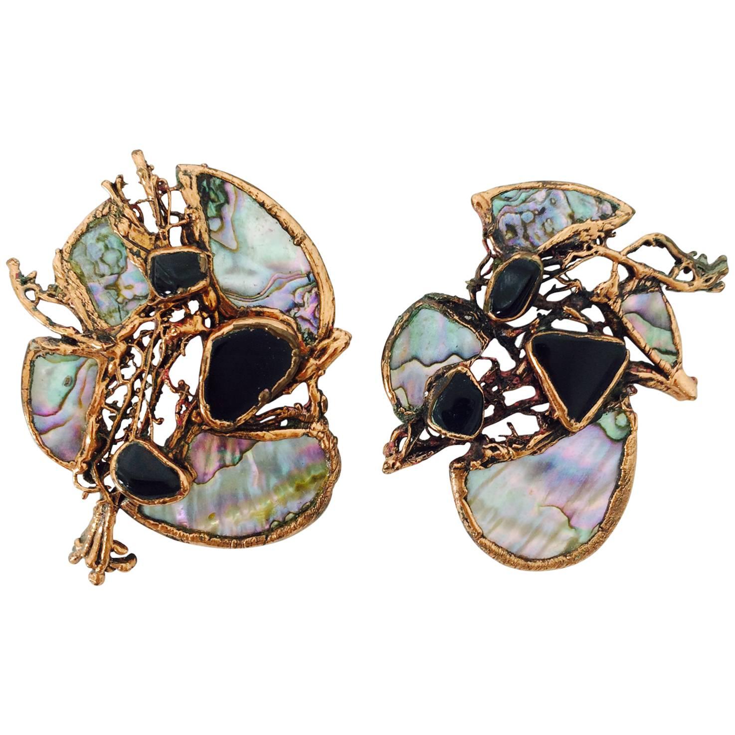 Signed Alexis Bittar Serpent Snake Drop Statement Earrings Estate ...