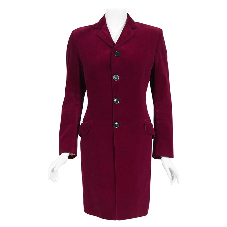 Vintage 1970's Granny Takes a Trip Documented Merlot Red Velvet Blazer ...