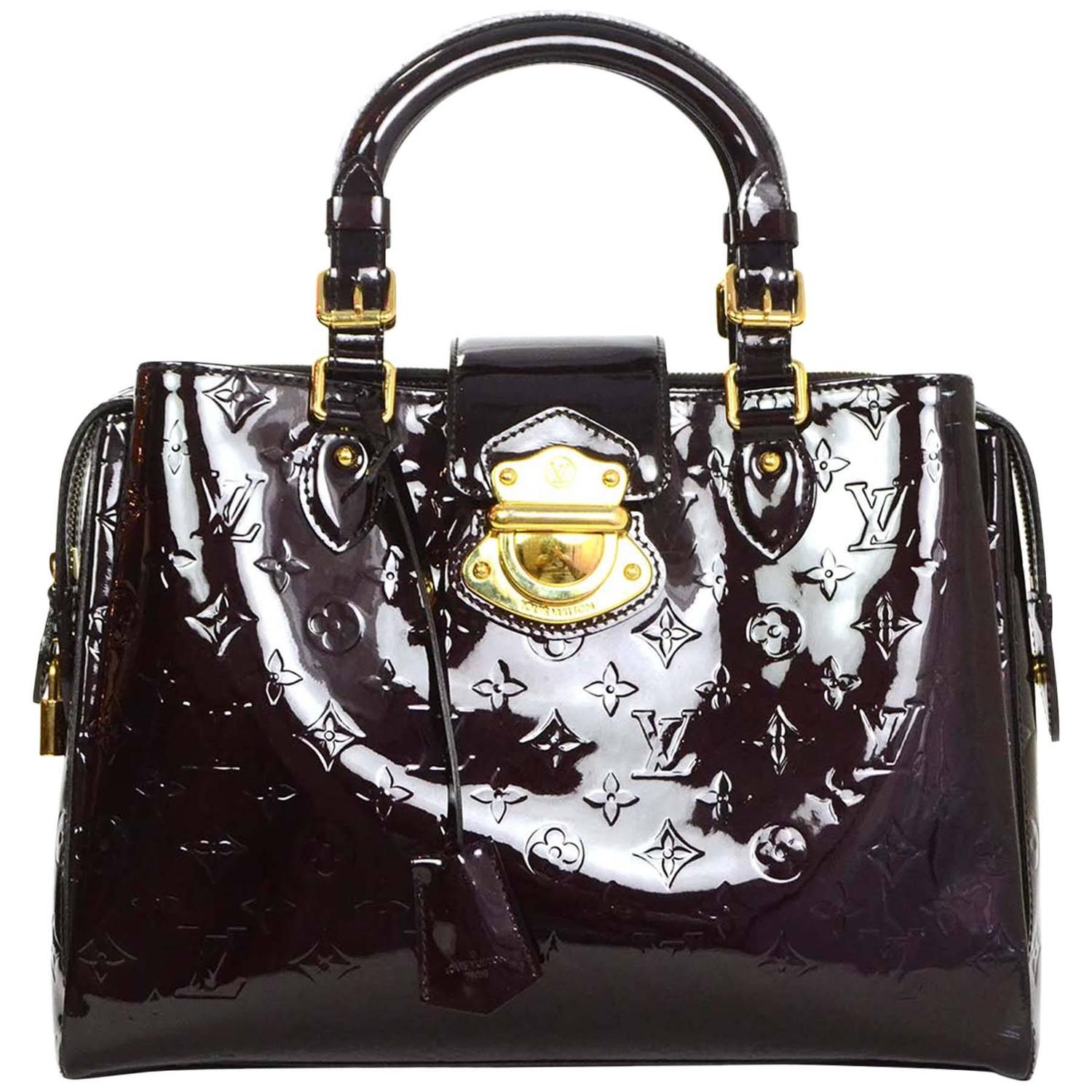 Louis Vuitton Amarante Monogram Vernis Melrose Handle Bag rt. $3,800 ...