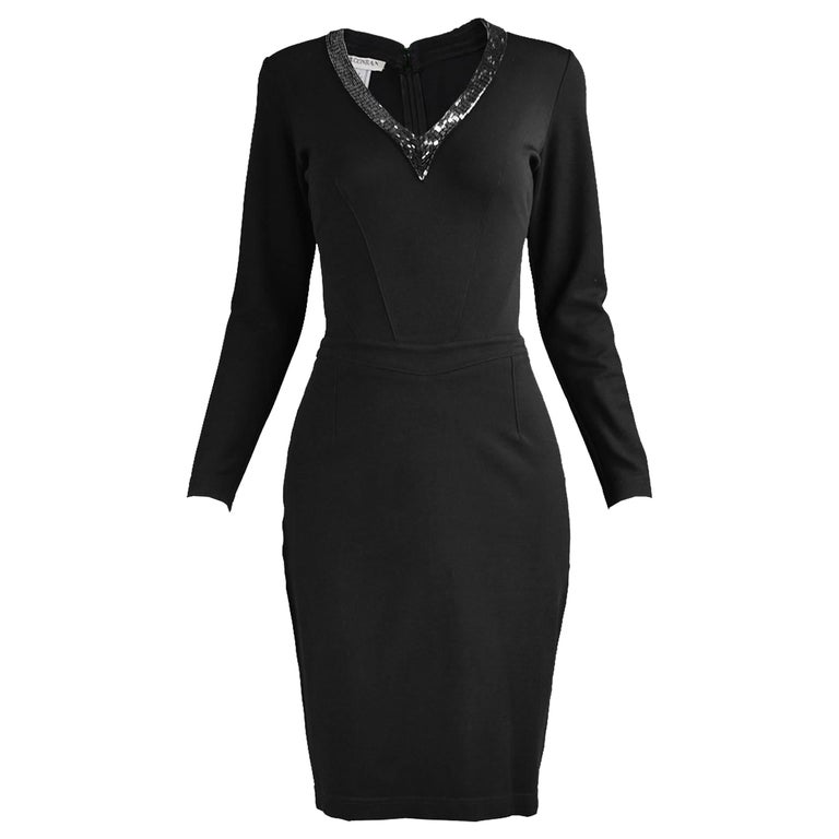 Vintage 80s Harrods by Jasper Conran Long Sleeve Evening Party Dress ...