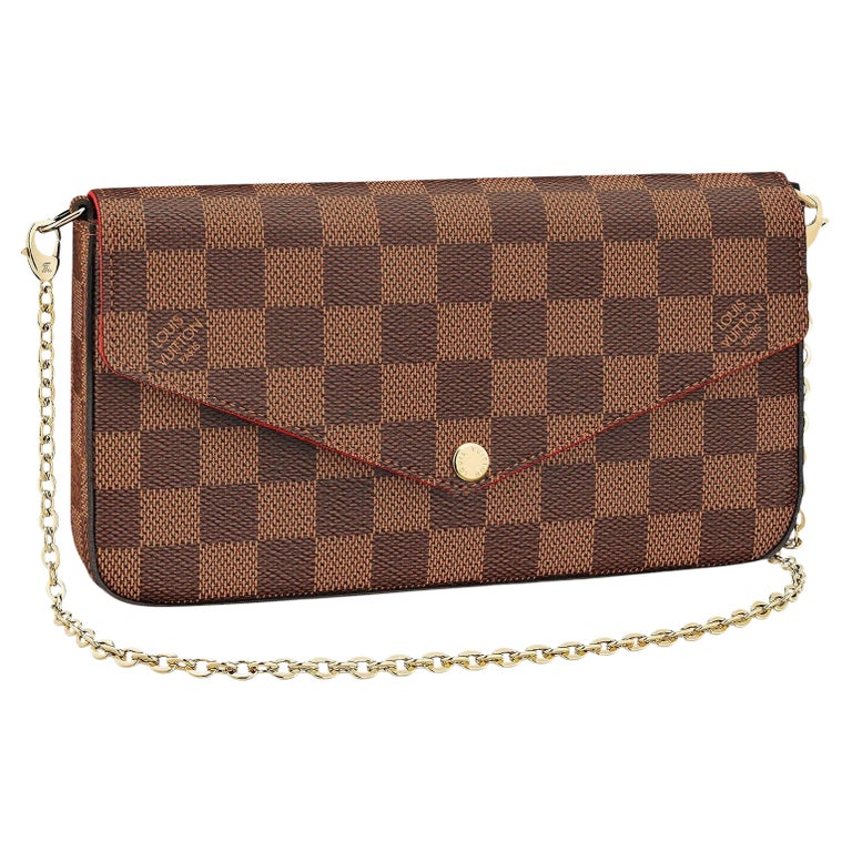 Louis Vuitton Damier Ebene canvas Félicie Pochette For Sale at 1stDibs