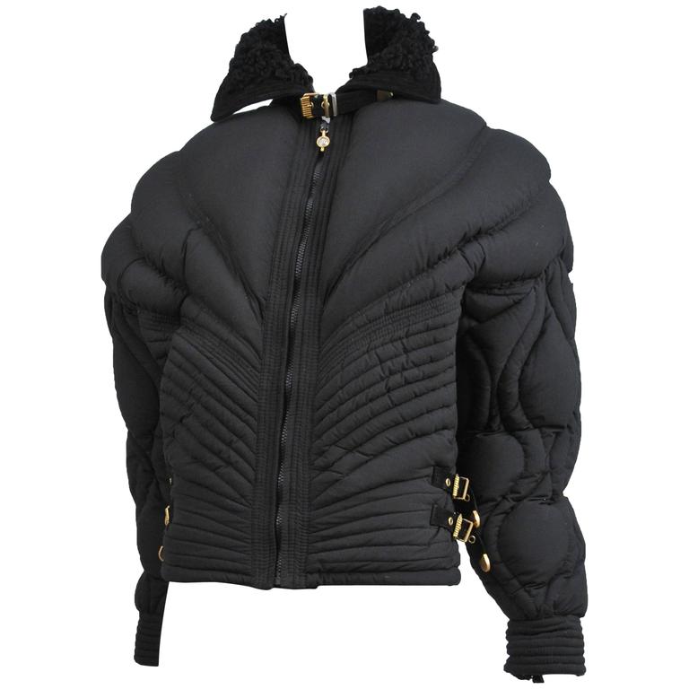 Versace Black Apres Ski Jacket For Sale at 1stDibs | versace ski suit