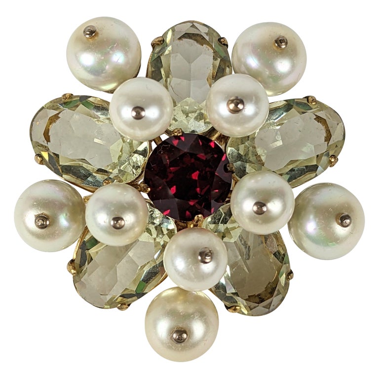 Roger Jean Pierre for Christian Dior Crest Brooch at 1stDibs