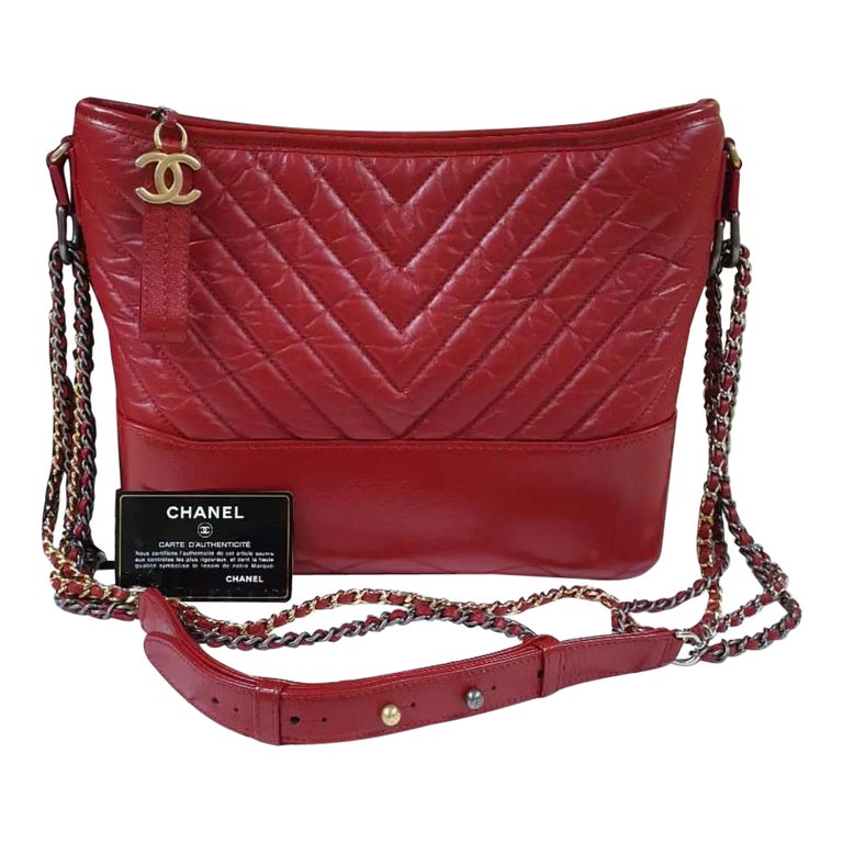 Chanel Red Leather Gabriel Bag For Sale at 1stDibs