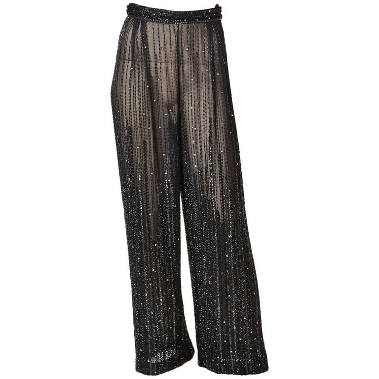 Valentino Bugle Beaded Chiffon Evening Pant at 1stDibs | chiffon ...