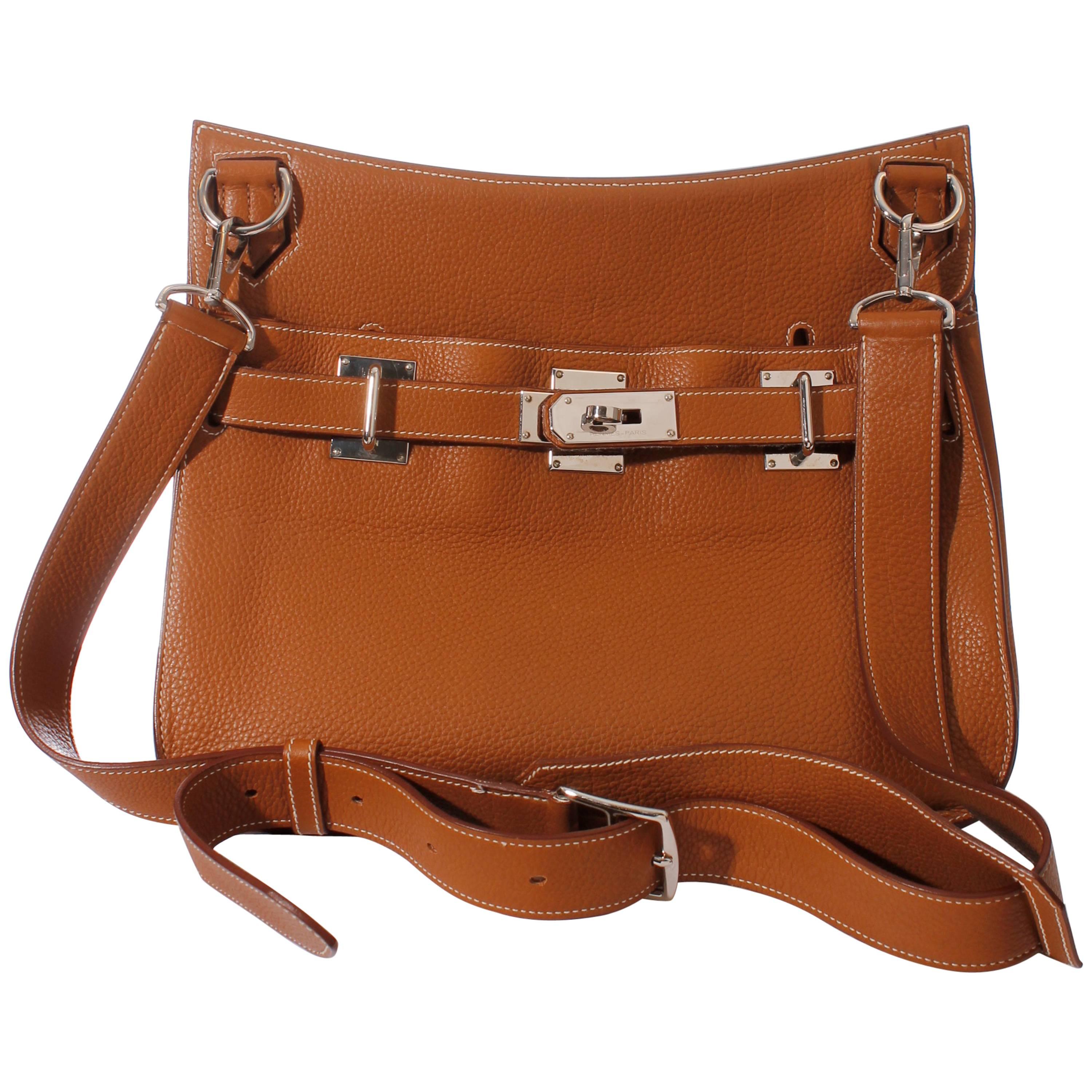 Hermès Taurillon Clemence Jypsiere Gypsy 28 Alezan Bag - golden brown ...