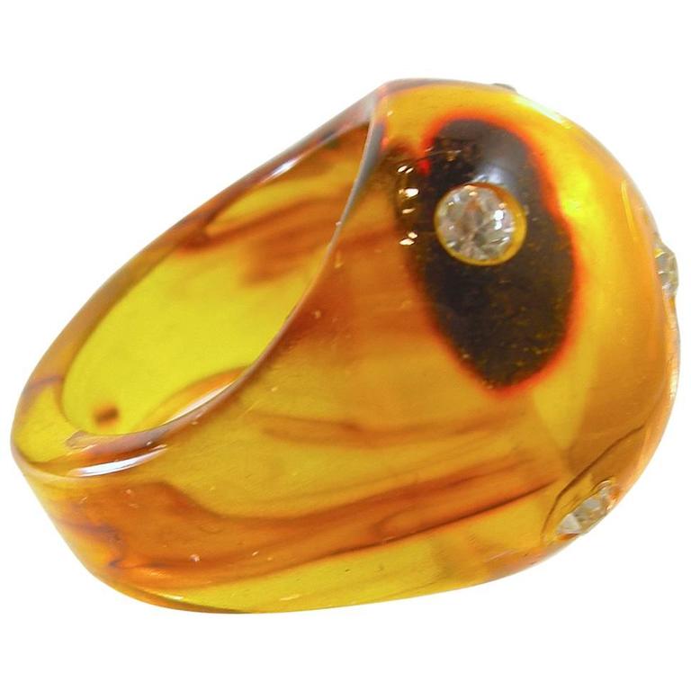 Vintage 40s Bakelite Ring at 1stDibs | bakelite rings