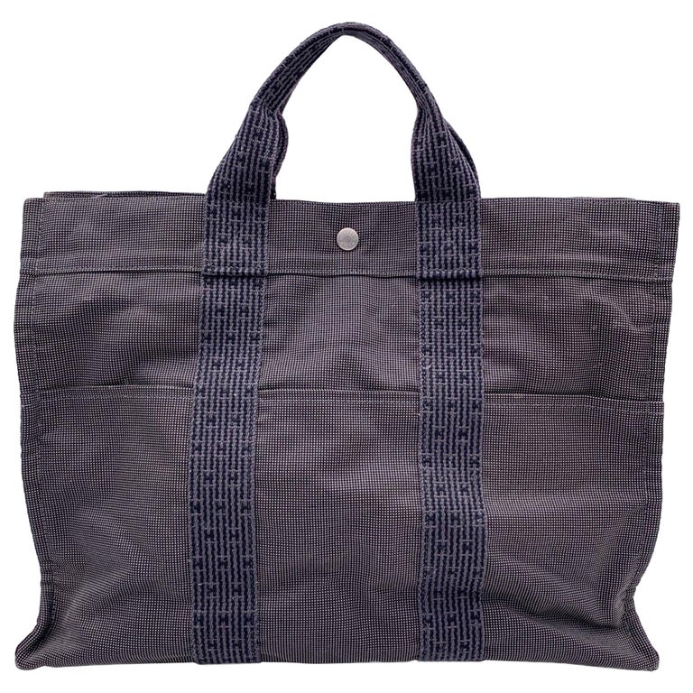 Hermes Paris Canvas Her Line Herline MM Tote Bag Handbag For Sale at ...