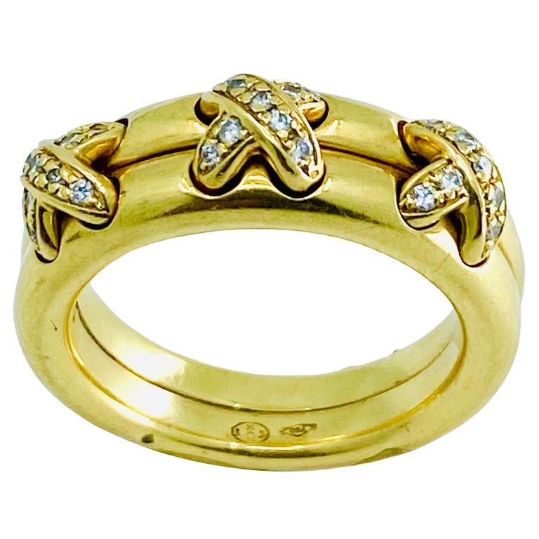 Chaumet Liens X Gold Ring For Sale at 1stDibs