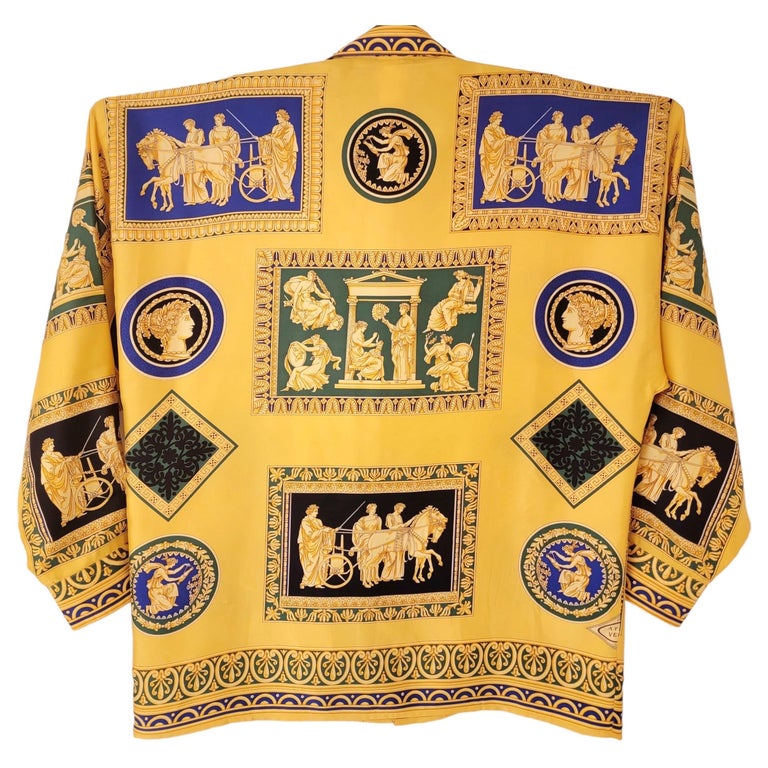 Gianni Versace 1992 Greek Gods Mythology Silk Shirt Atelier Istante Men ...