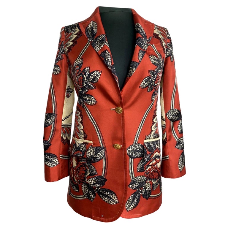 Gucci red roses Jacket at 1stDibs