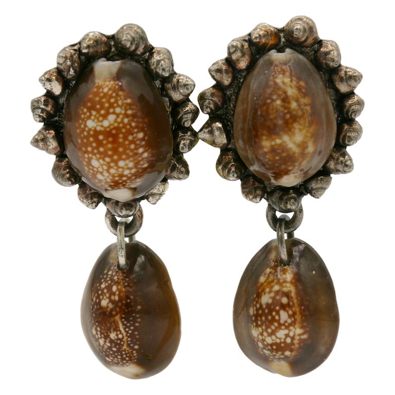 CHANTAL THOMASS Vintage Sea Life Dangling Earrings For Sale at 1stDibs