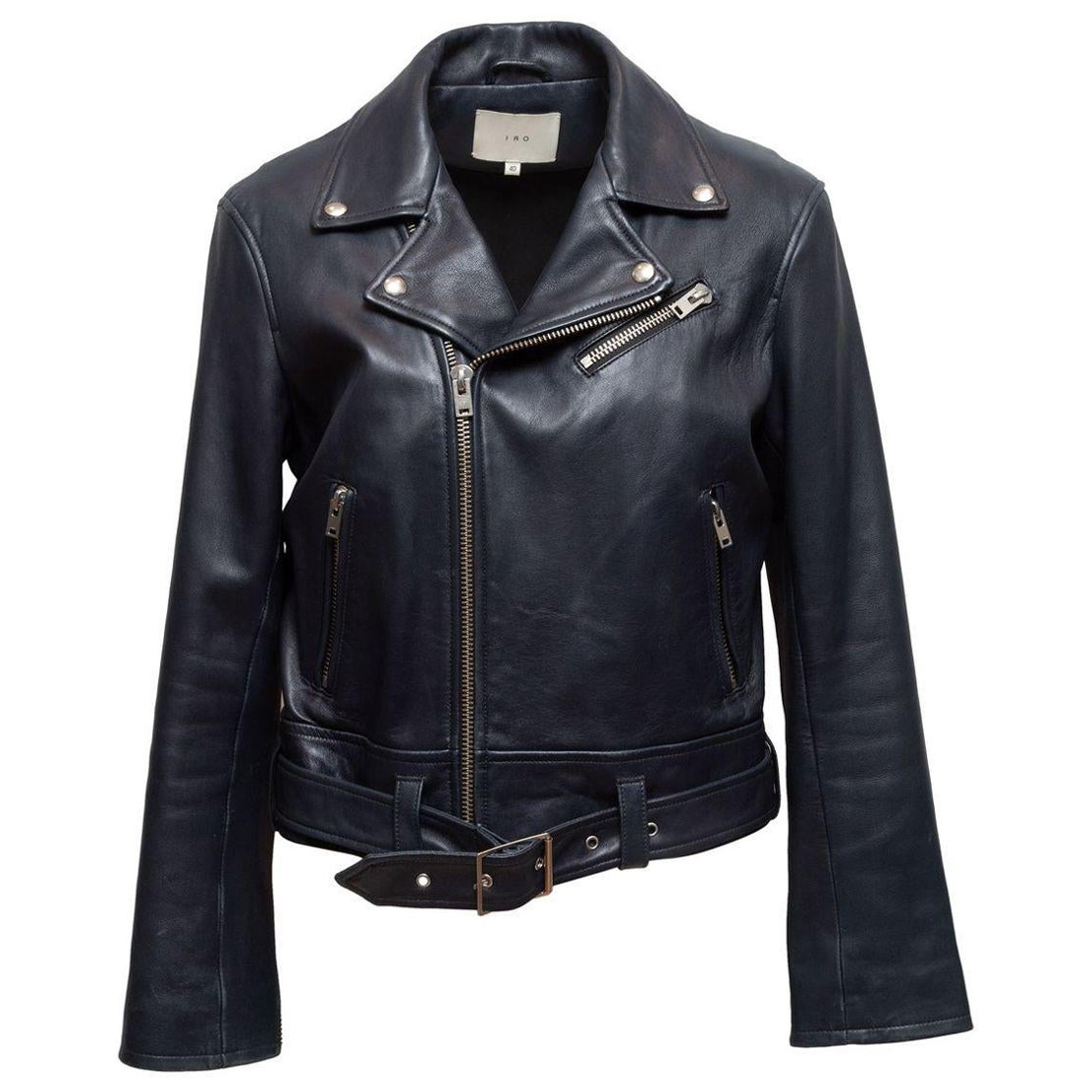 Iro Coral Leather Moto Jacket For Sale at 1stDibs