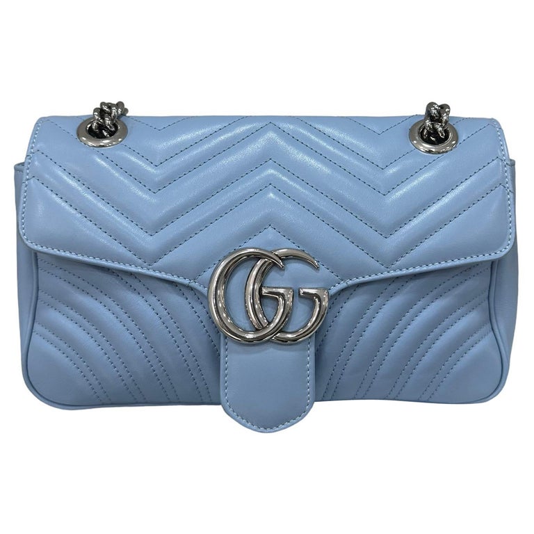 Gucci Marmont 26 Azure Handbag For Sale at 1stDibs